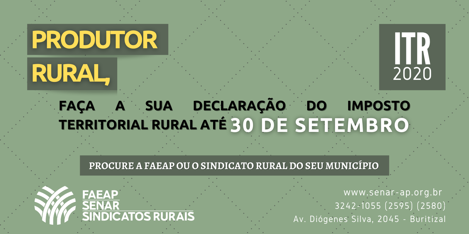 ITR 2020: produtor rural do Amapá tem até 30 de setembro para declarar ...
